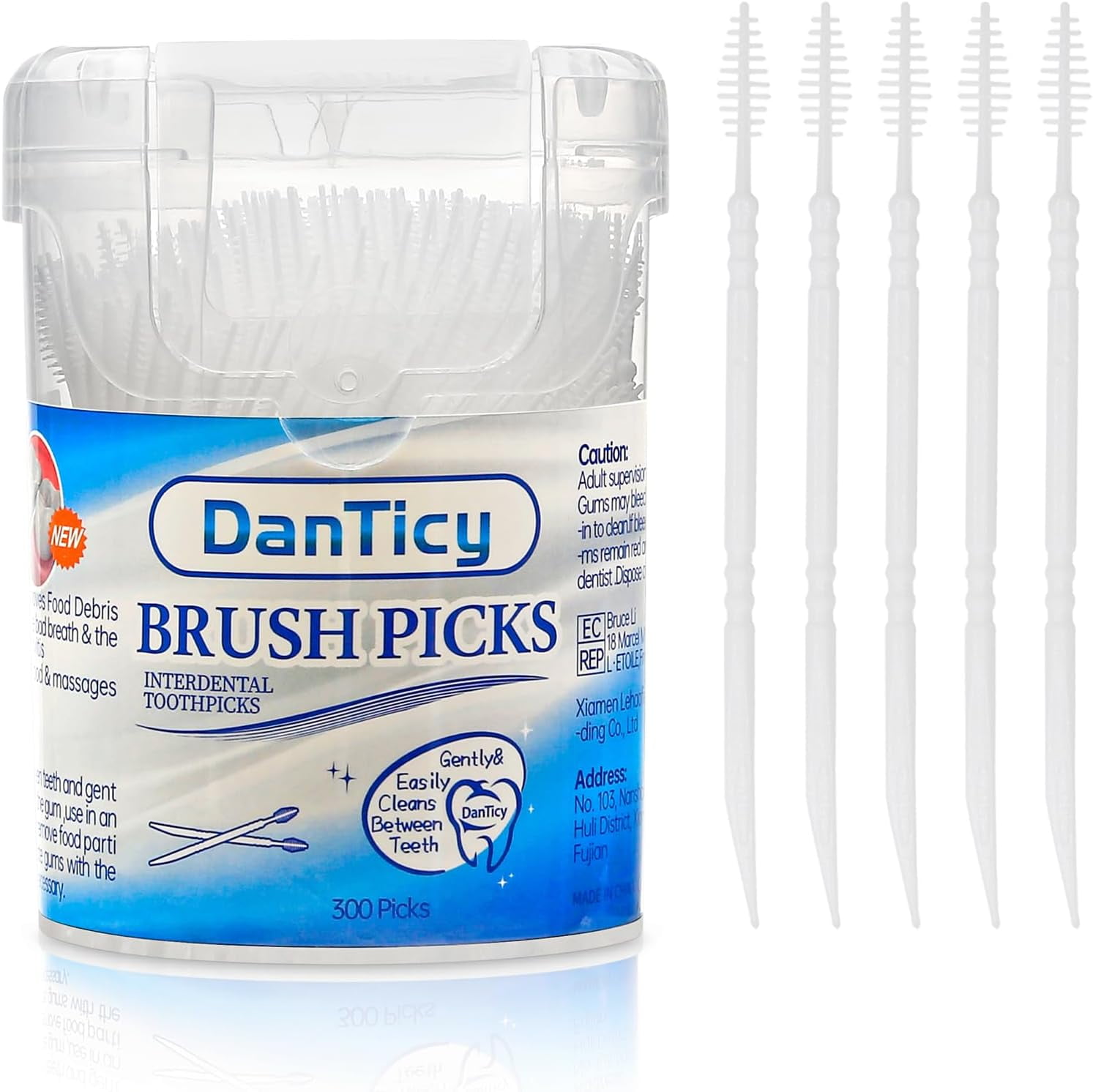 Brushpicks Interdental Toothpicks,Soft Bristle Dental Floss Picks ...