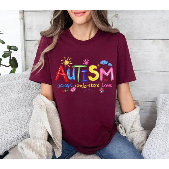 Brushstroke Autism Shirt, Autism Awareness Shirt, Autism Puzzle Pieces ...