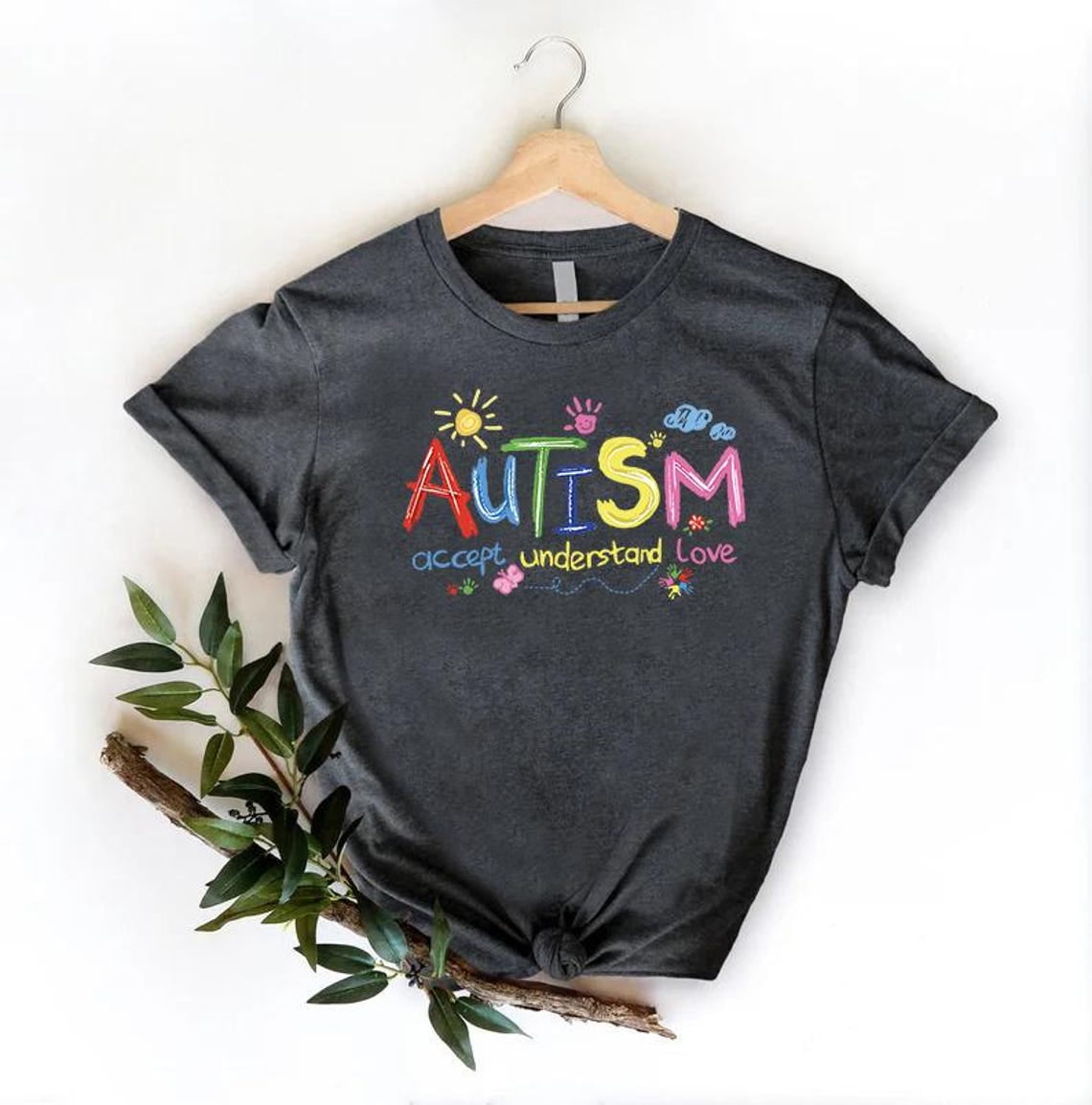 Brushstroke Autism T-Shirt, Autism Awareness Shirt, Accept Understand ...