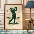 Brushstroke Golf Swing Green Ink Poster Unframed Paper Print - Walmart.com