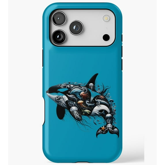 Brushstroke Orca Whale Painting H20547 Phone Case for iPhone 11 to 17 ...