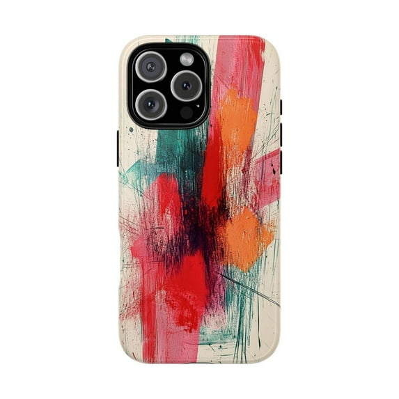 Brushstroke Painting Pink Teal Abstract Modern Colorful Case for iPhone ...
