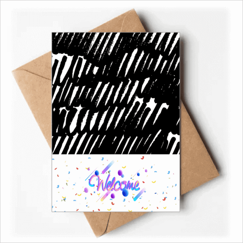 Brushwork Irregular Curve Texture Welcome Back Greeting Cards Envelopes ...