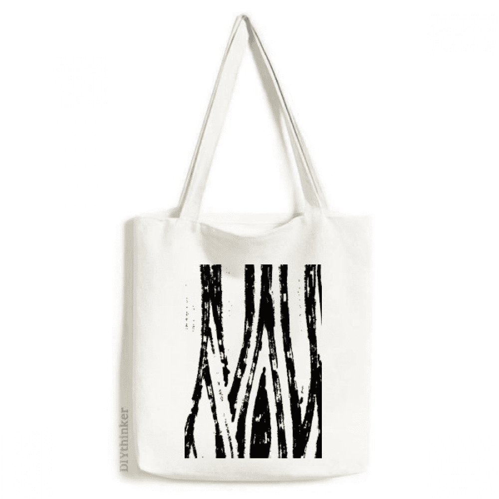 Brushwork Vertical Line Texture Tote Canvas Bag Shopping Satchel Casual ...