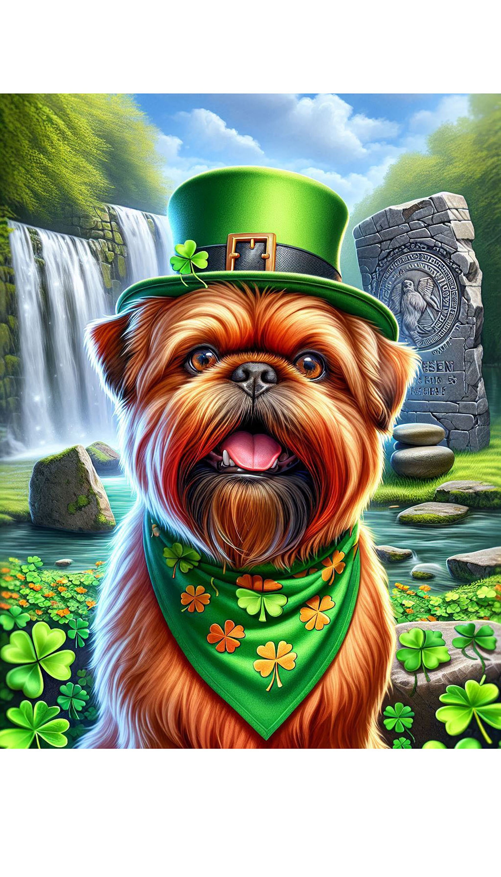 Brussells Griffon Red - Best of Breed DCR Saint Patricks Day House Flag ...