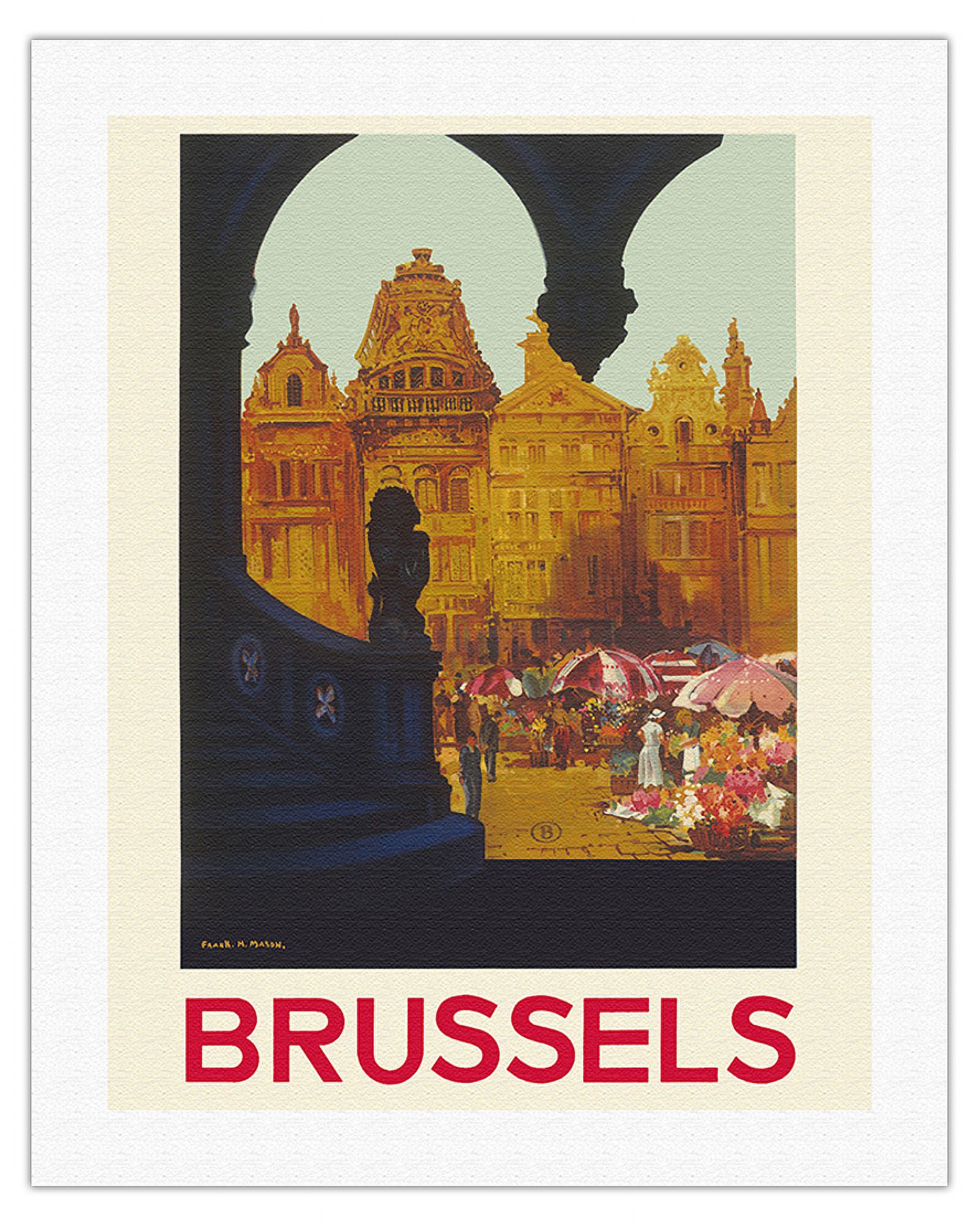 Brussels Belgium - The Grand Place - Belgian National Railways ...