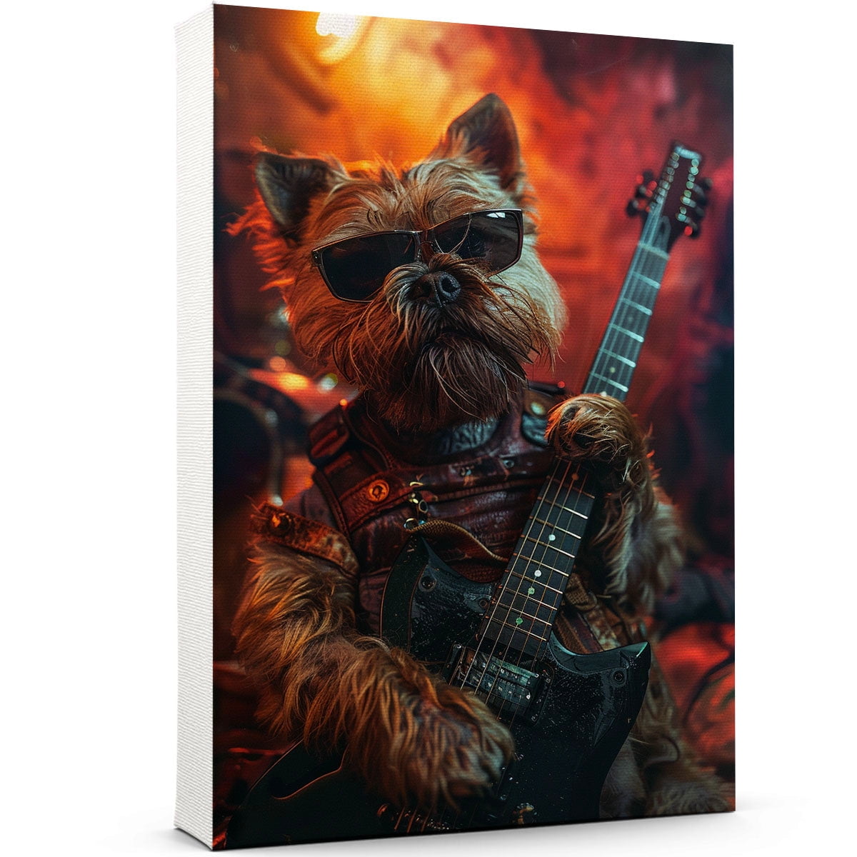 Brussels Griffon Dog Poster Music Decor - Brussels Griffon Dog Canvas ...