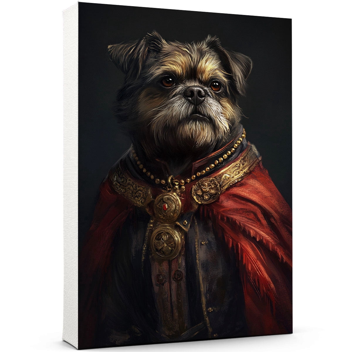 Brussels Griffon Dog in Royal Costume Poster 8x12in, Funny Dog Poster ...