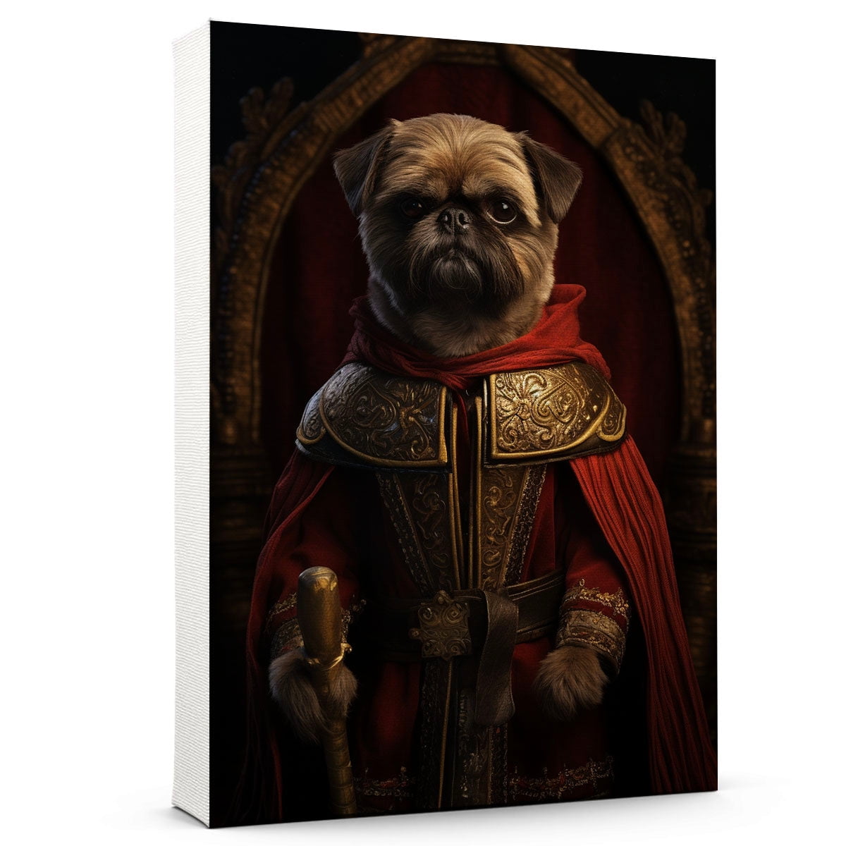Brussels Griffon Pet Portrait in a Royal Costume Dog in a Costume ...