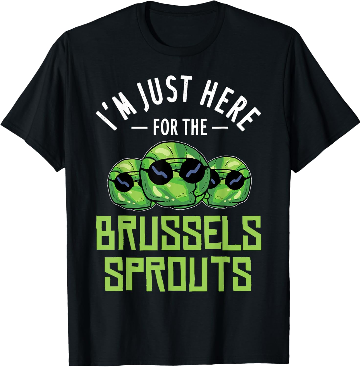 Brussels Sprout Gift Seasoning Healthy Green T-ShirtPure cotton short ...