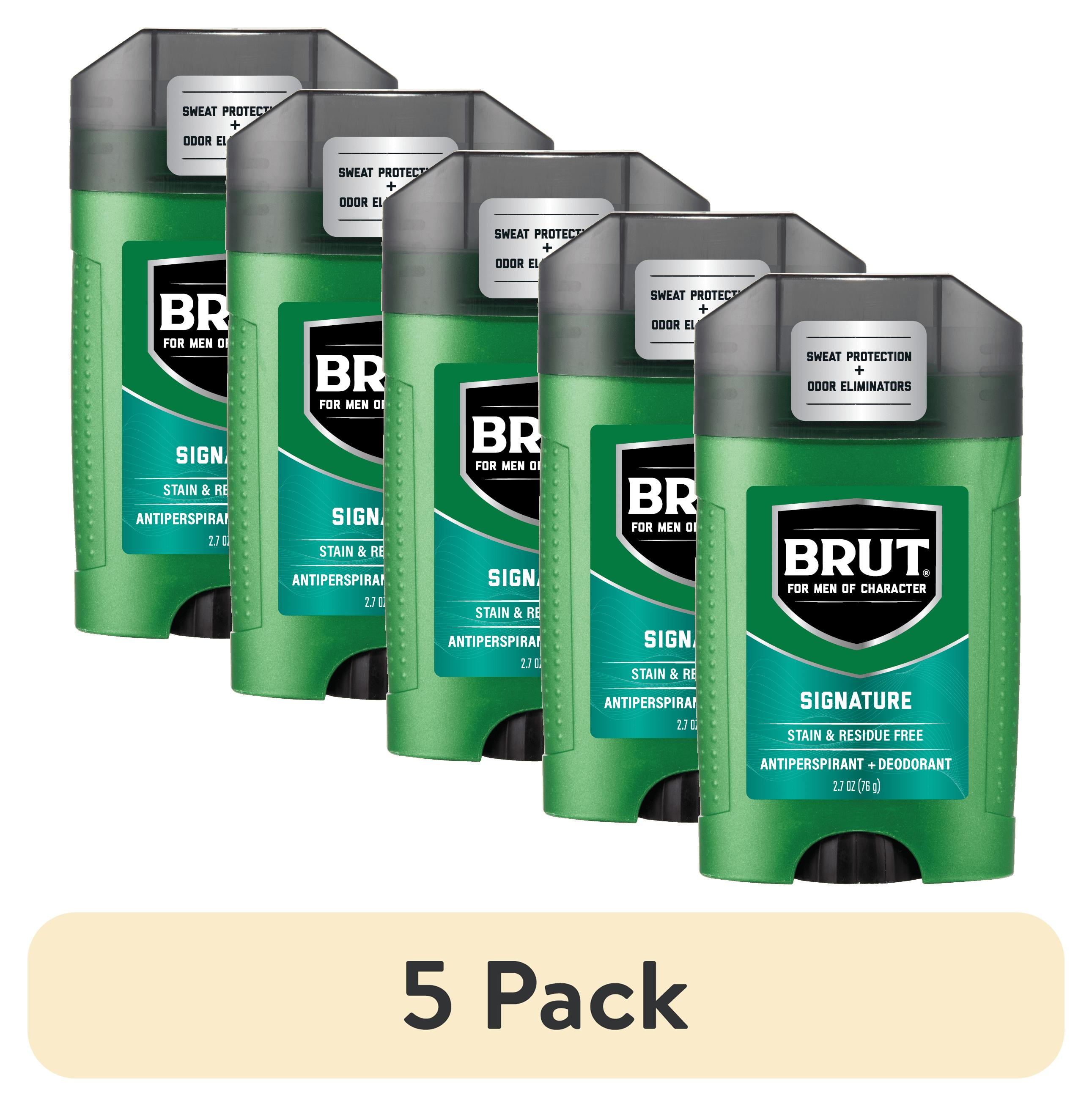 (5 pack) Brut Anti-Perspirant Deodorant, Signature Scent, for Men, 2.7 ...