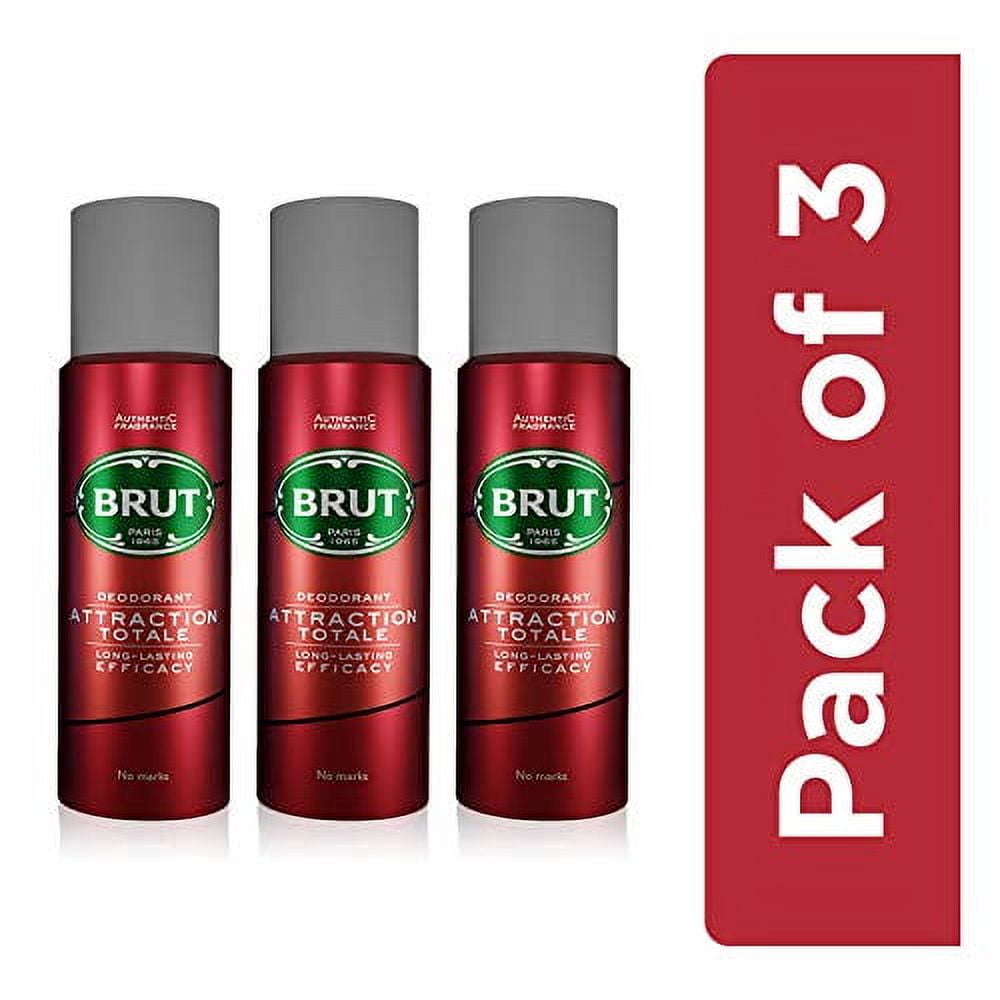 Brut Attraction Totale Deodorant Body Spray For Men Pack Of 3X 200ml ...
