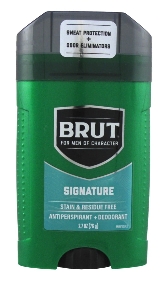 Brut Deodorant 2.7oz Wide Stick Signature Scent (Pack of 2) - Walmart.com