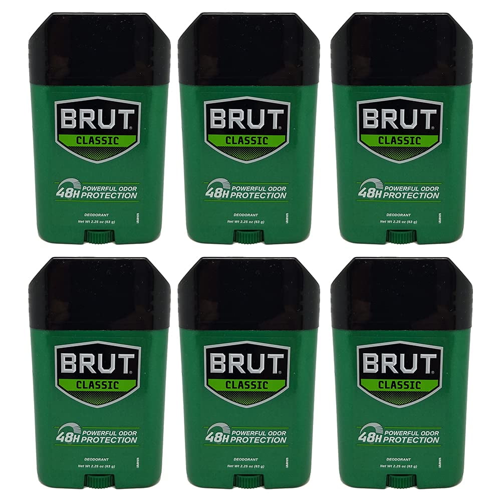 Brut Deodorant Original Fragrance 2.25 Oz /63 G (Pack Of 6). - Walmart.com