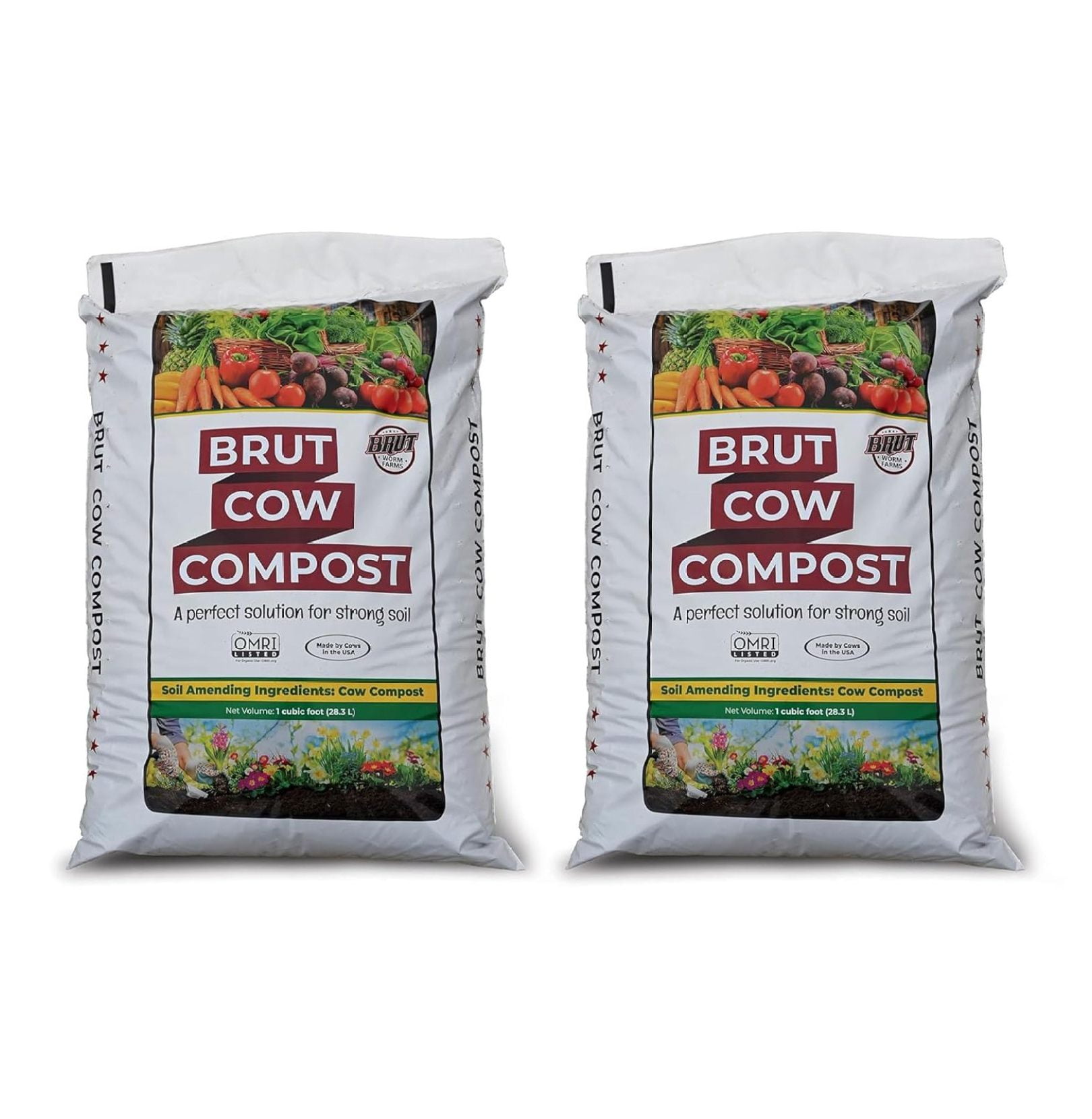 Brut Organic Chicken Compost 1 Cubic ft Nutrient Rich Fertilizer for ...
