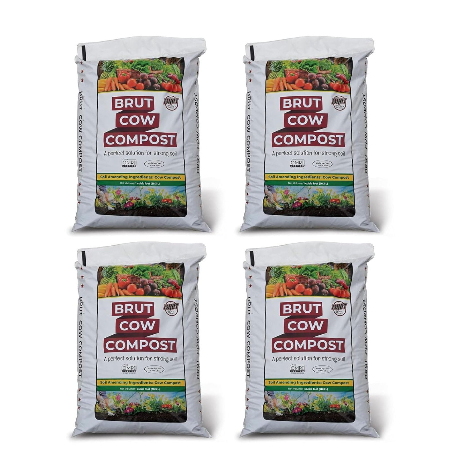 Brut Organic Chicken Compost 1 Cubic ft Nutrient Rich Fertilizer for ...