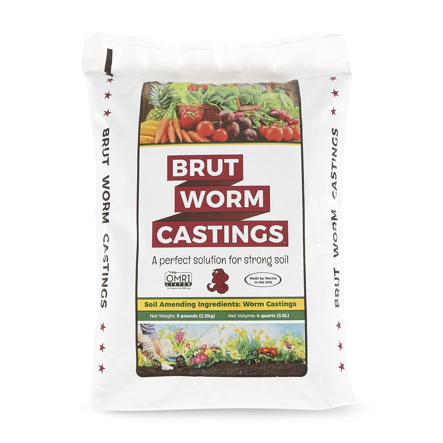 Brut Organic Worm Castings – 30 LB – Natural Nutrients, Fertility ...