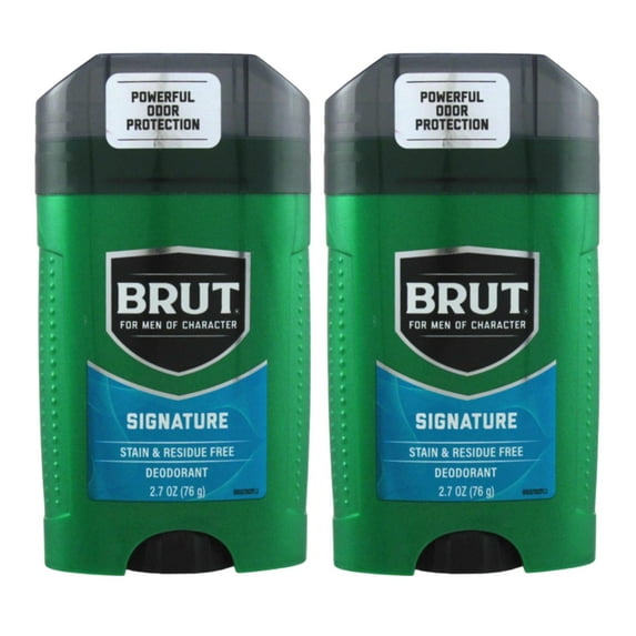 Brut Signature Deodorant Stain & Residue Free 2.7oz Oval Solid Classic ...