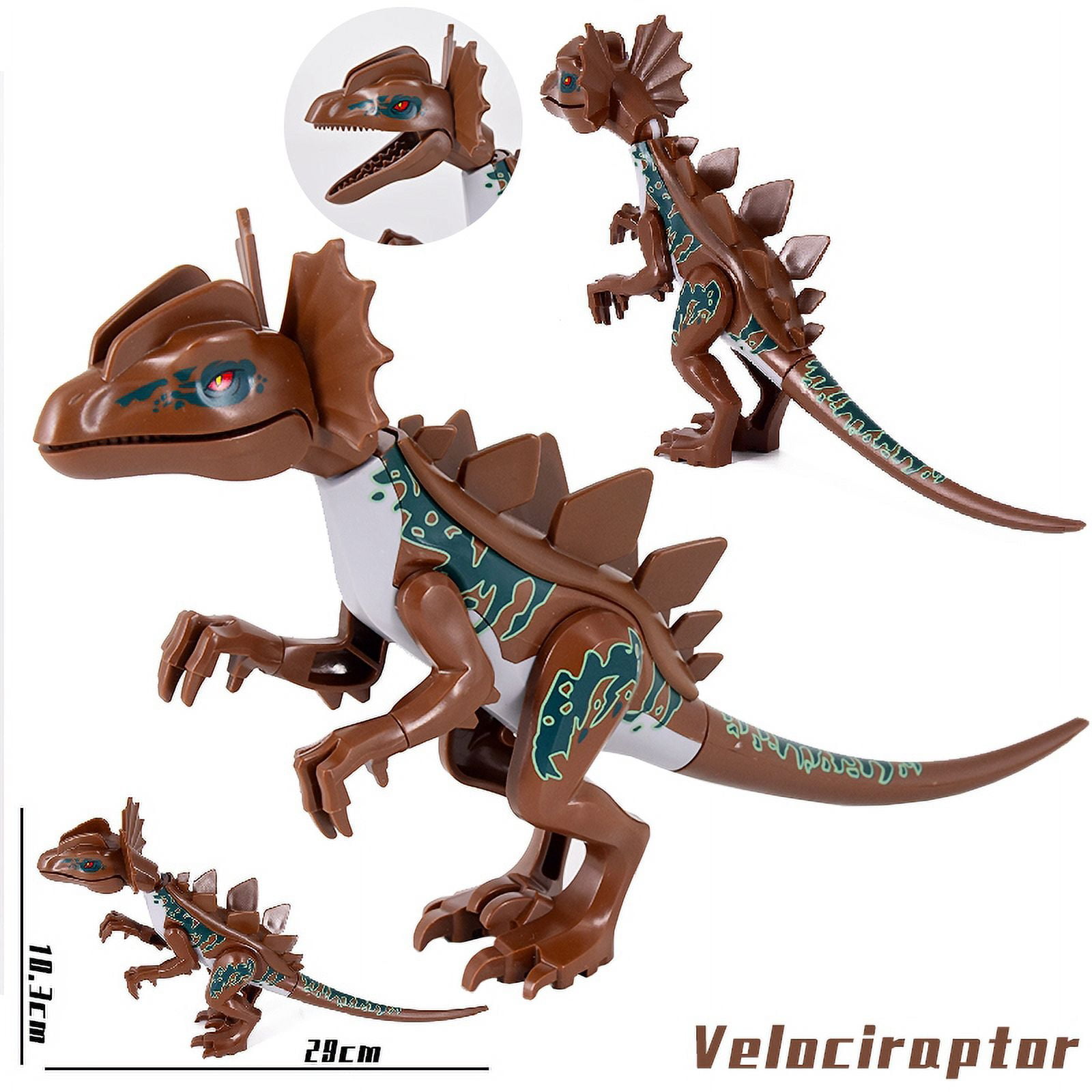 Brutal Raptor Building Jurassic Blocks World 2 MINI Dinosaur Figures ...