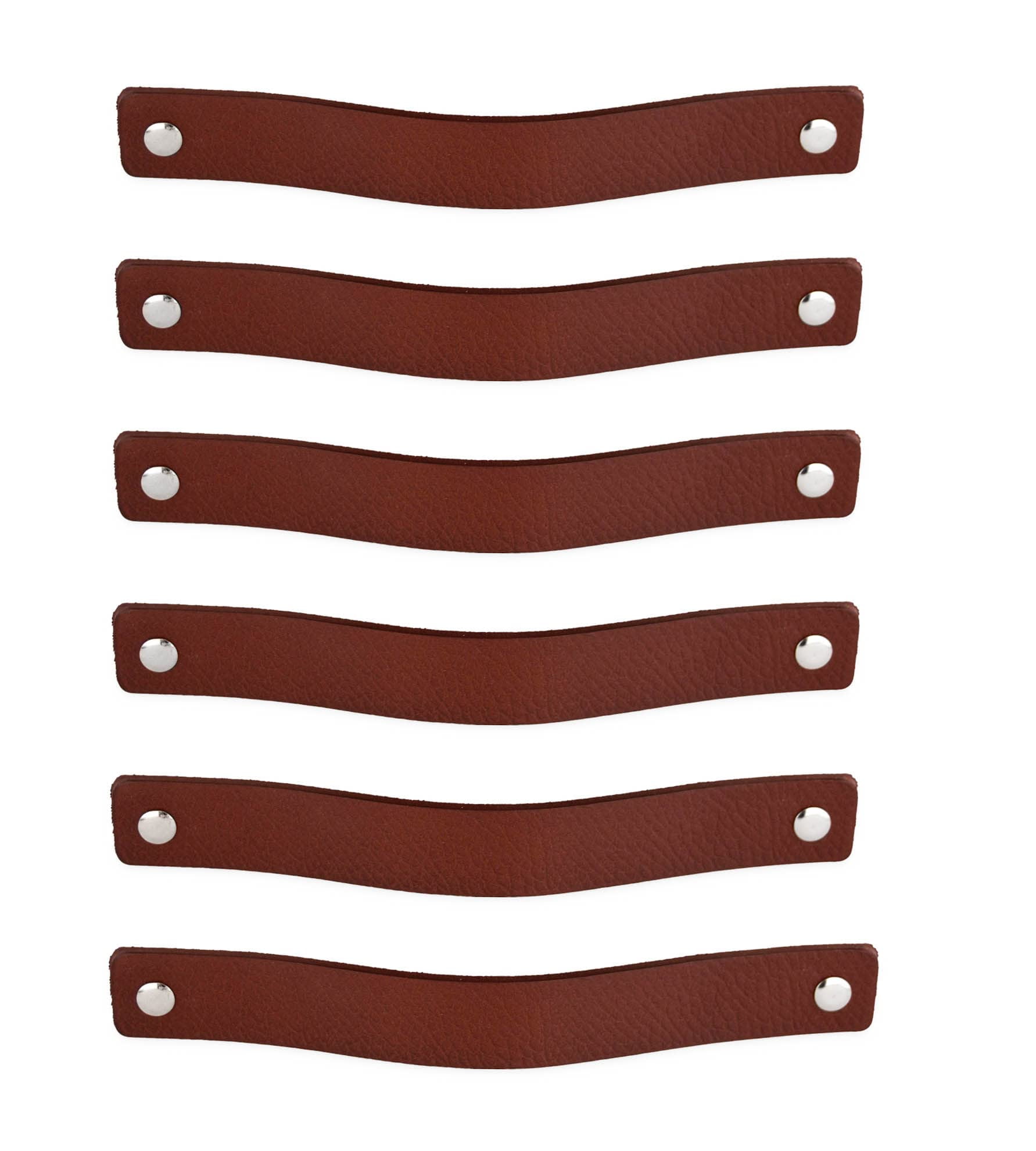 Brute Strength - Leather Drawer Pulls - Cognac - 12 pcs - 7-7/8 x 1 ...