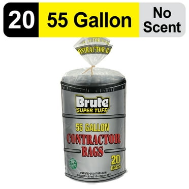 Brute Super Tuff Contractor Bags, 42 Gallon Flap-Tie, 20 Bags - Walmart.com