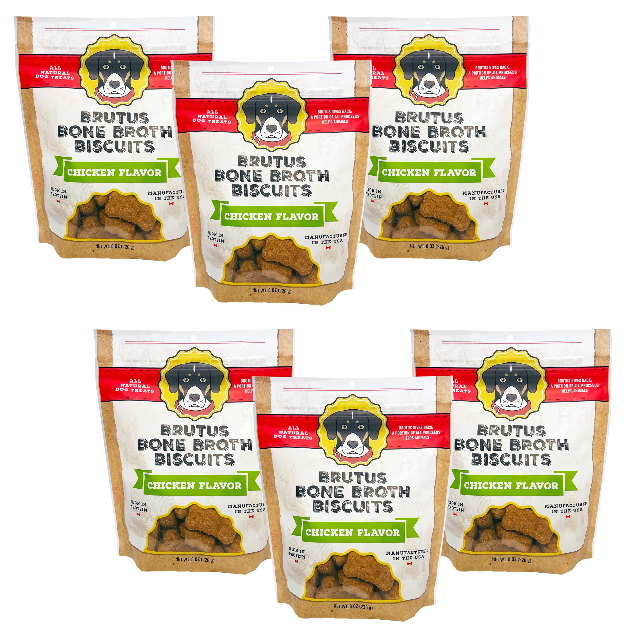 Brutus Bone BrothITSC Biscuits (Chicken) - Healthy Dog Treats - Natural Dog Biscuits with Bone ...