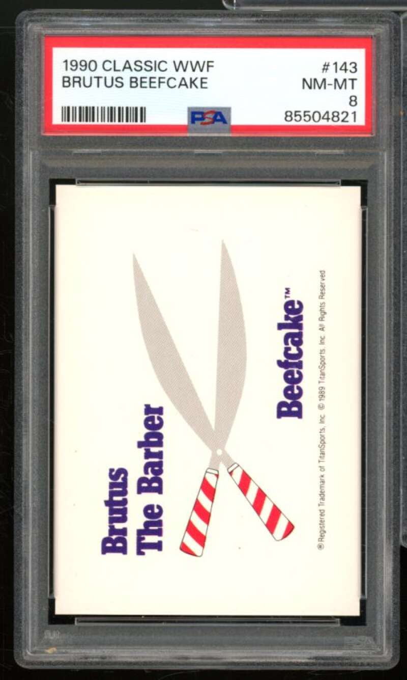 Brutus The Barber Beefcake Card 1990 Classic WWF #143 PSA 8 - Walmart.com
