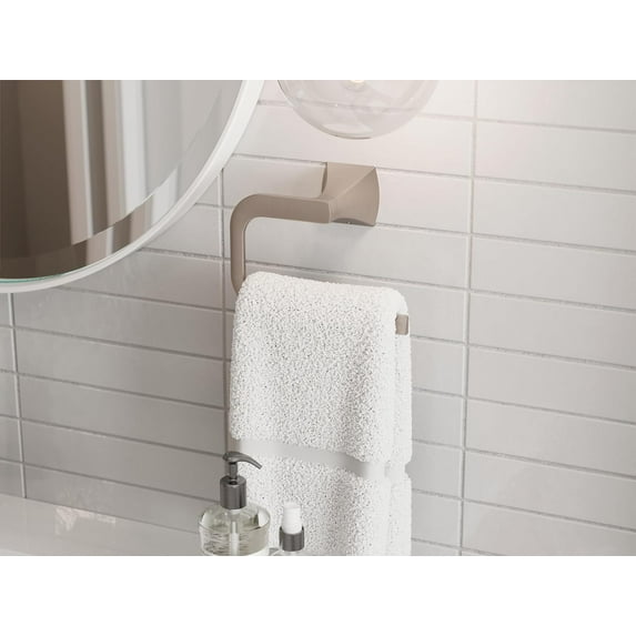 Bruxie 3-Piece Bathroom Hardware Set with Towel Bar, Towel Ring, and ...