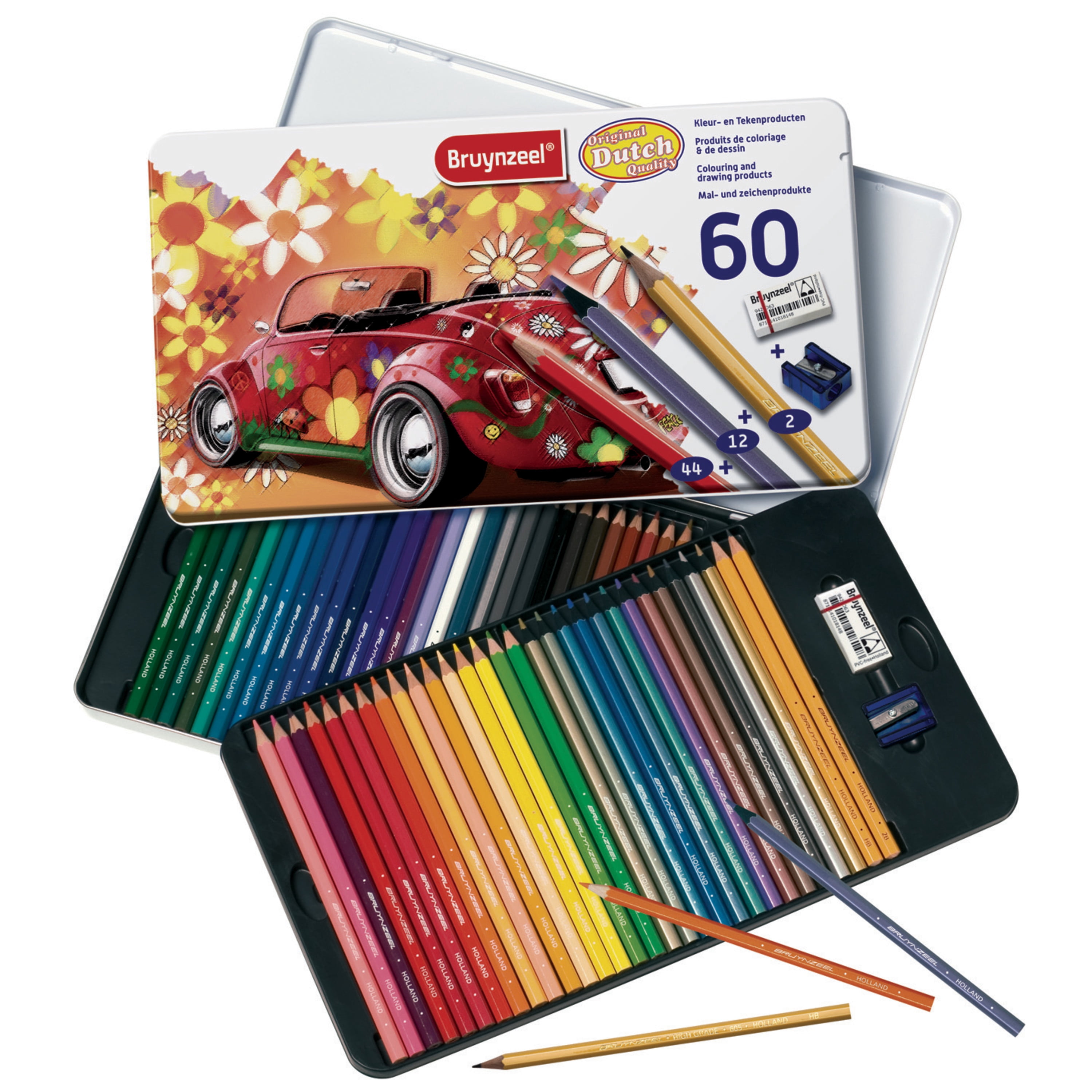 Bruynzeel Colored Pencils, Color Beetle, 60-Color in Tin Set - Walmart.com