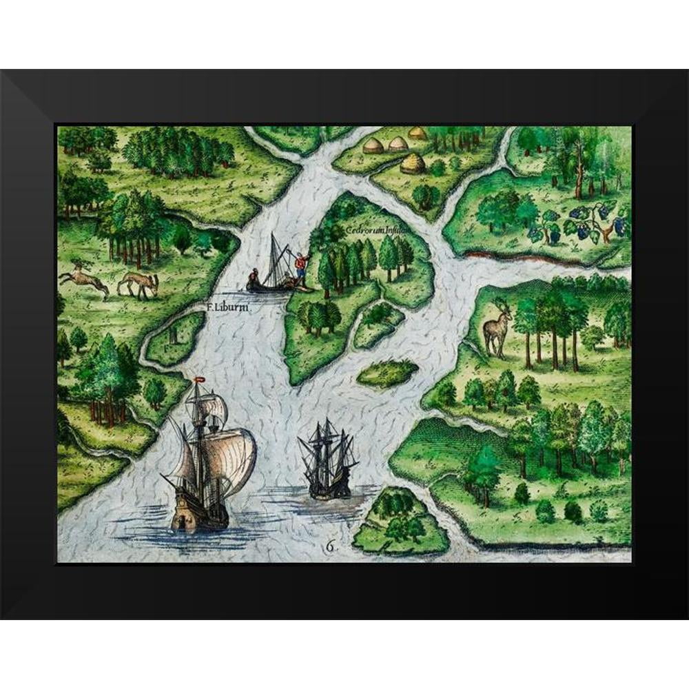 Bry, Theodor de 14x12 Black Modern Framed Museum Art Print Titled ...
