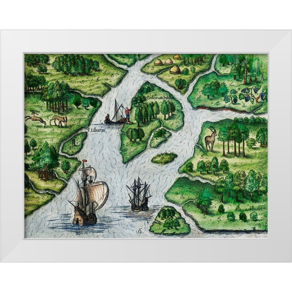 Bry, Theodor de 18x15 White Modern Wood Framed Museum Art Print Titled ...
