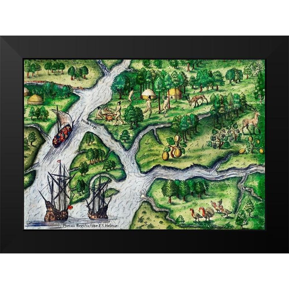 Bry, Theodor de 24x18 Black Modern Framed Museum Art Print Titled ...