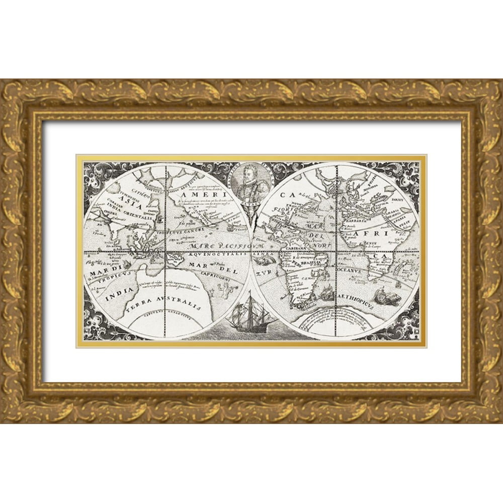 Bry, de Theodor 18x11 Gold Ornate Wood Framed with Double Matting ...