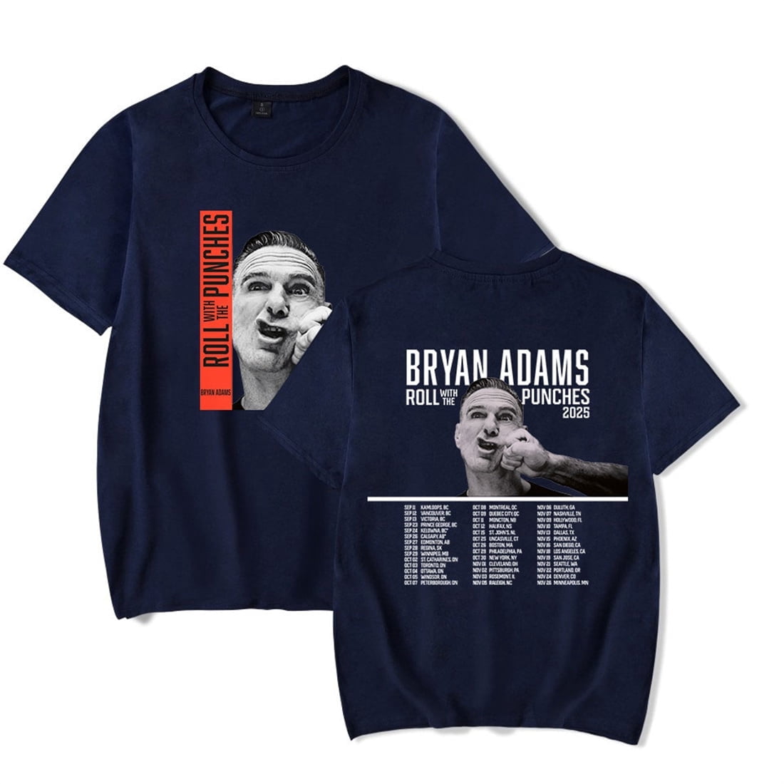 Bryan Adams 2025 Roll With The Punches Hip Hop Unisex Short Sleeve ...