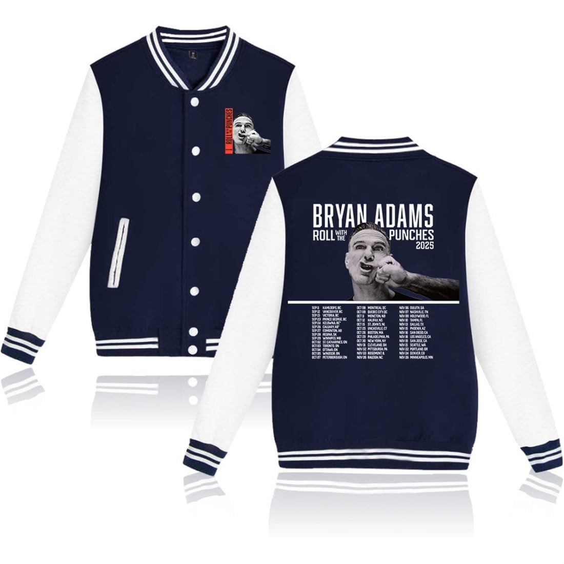 Bryan Adams 2025 Roll With The Punches Unisex Hip Hop Baseball Style ...