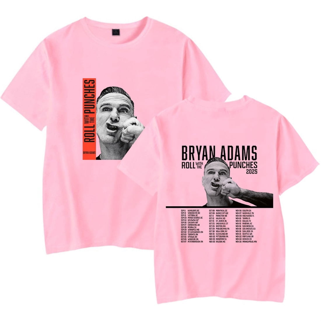 Bryan Adams Roll With The Punches Hip hop pure cotton short sleeved men ...
