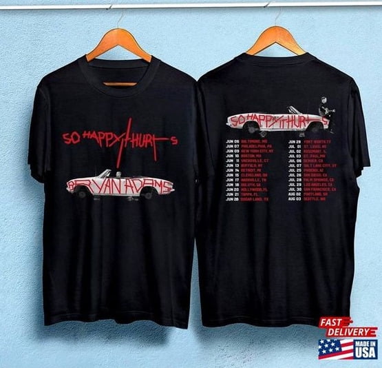 Bryan Adams Tour 2023 Shirt So Happy Hurst Tee - Walmart.com