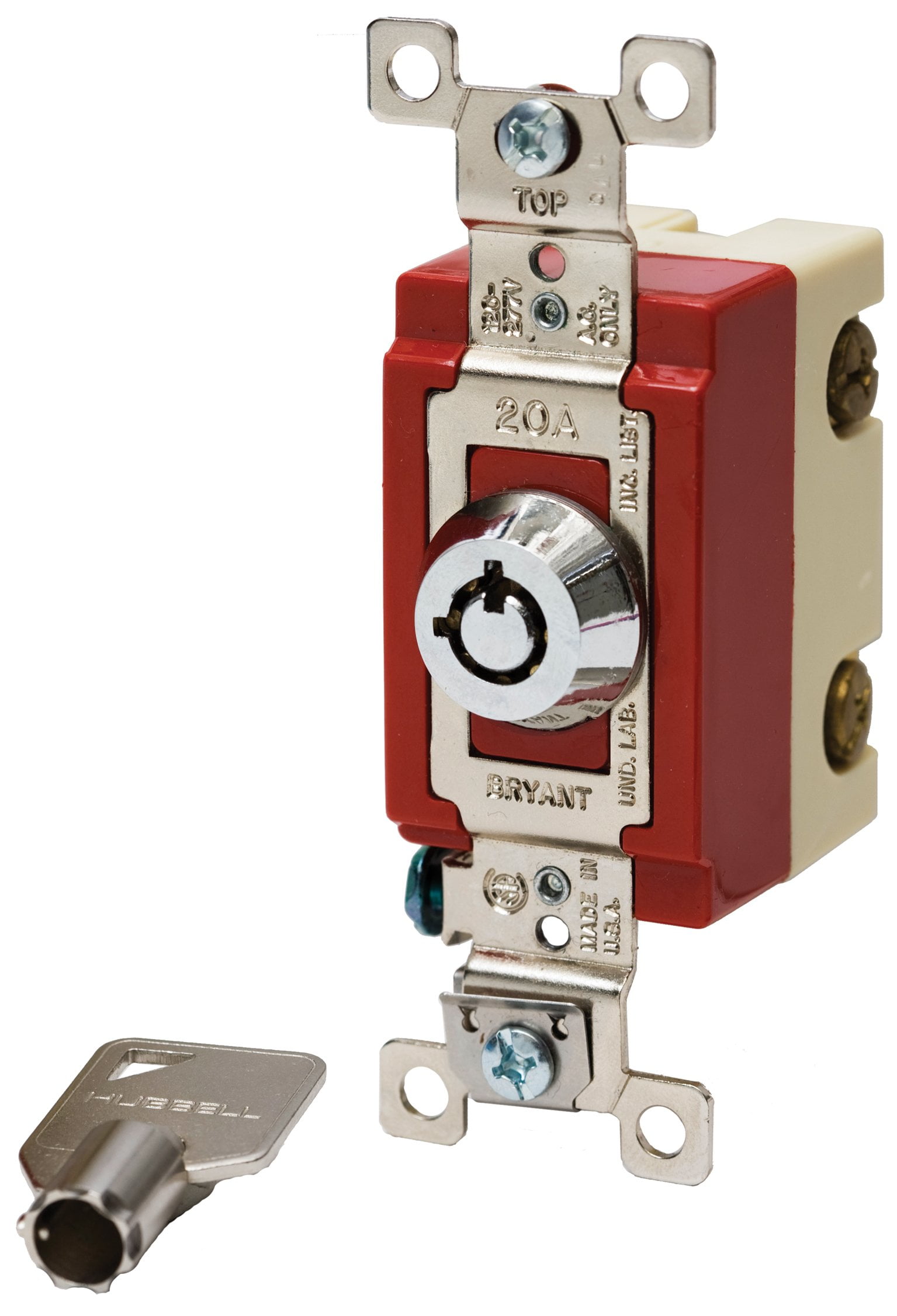Bryant Electric 4902RKL Locking Type Switch, Barrel-Key, Double Pole ...