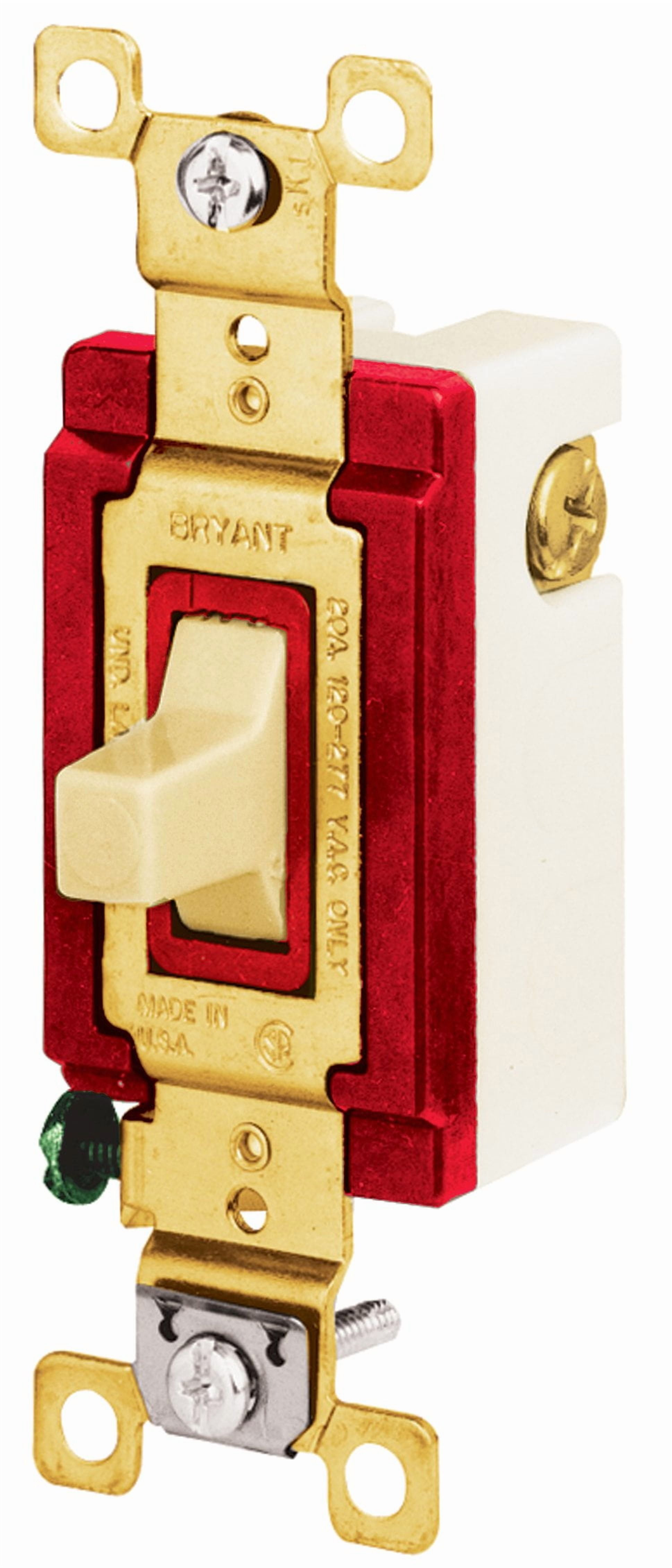 Bryant Electric 4921I Toggle Switch, Single-Pole, Double-Throw, 3 ...
