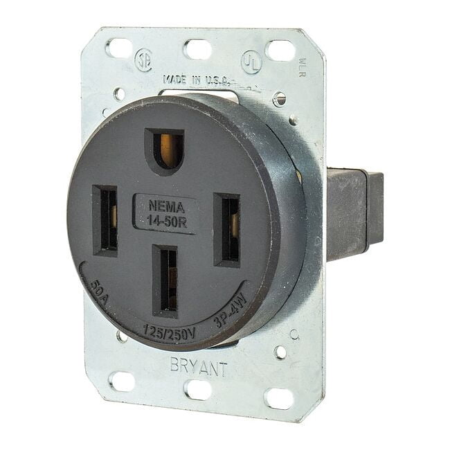 Bryant Electric 9450FR, 50A 250V NEMA Receptacle Electrical Outlet ...