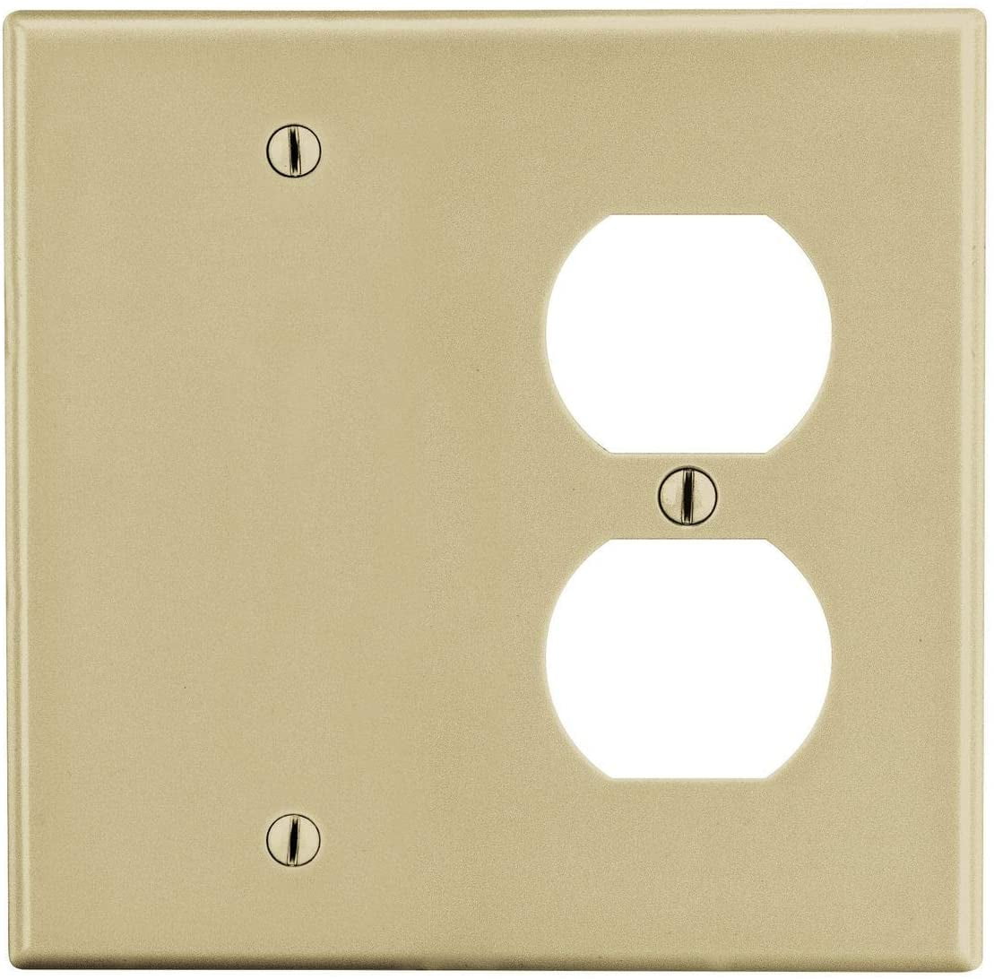 Bryant Electric P138I Wallplate, Standard Size, Ivory Thermoplastic ...