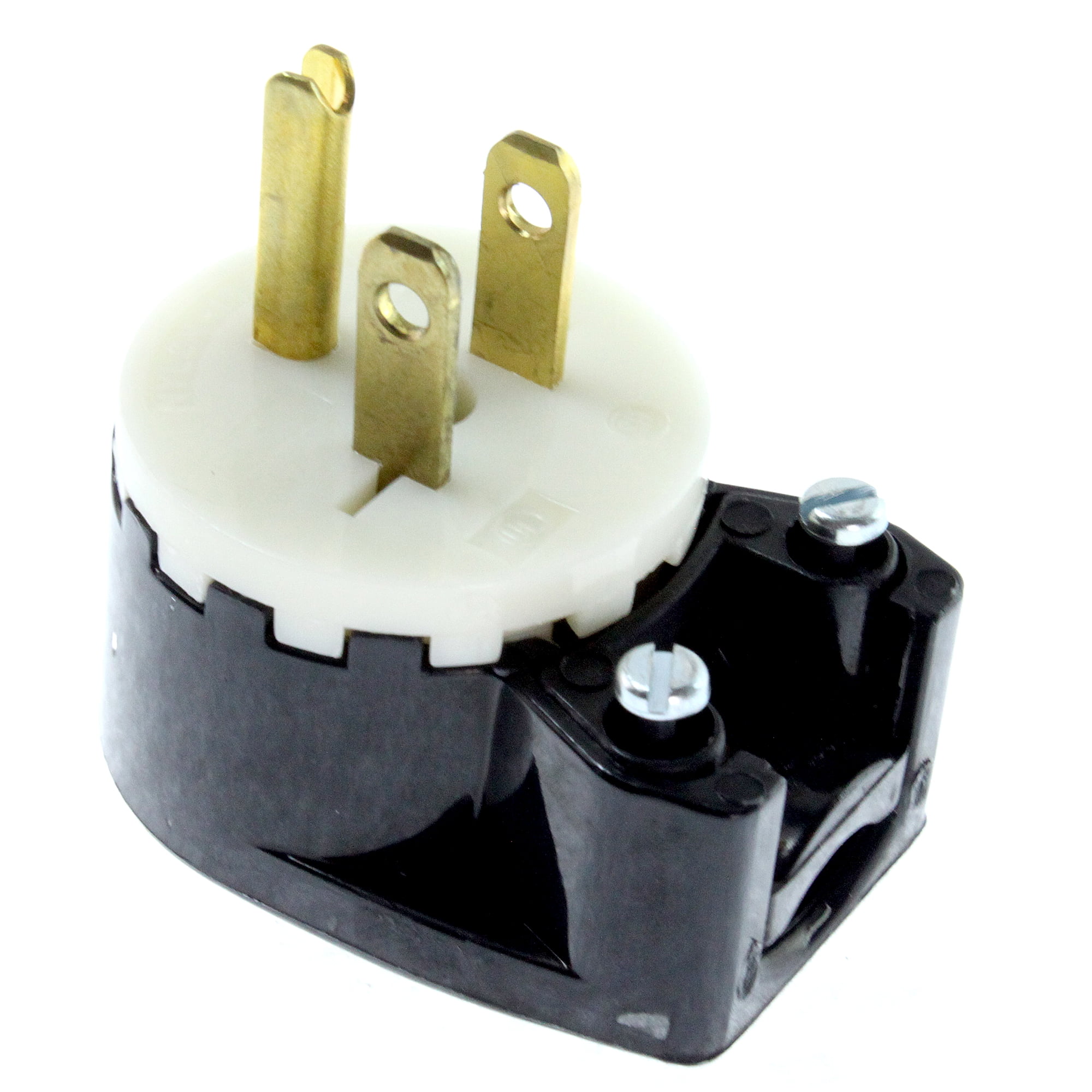 Bryant Hubbell 5295Z Nylon Angle Plug, 2-Pole, 3-Wire, 15A, 125V, NEMA ...