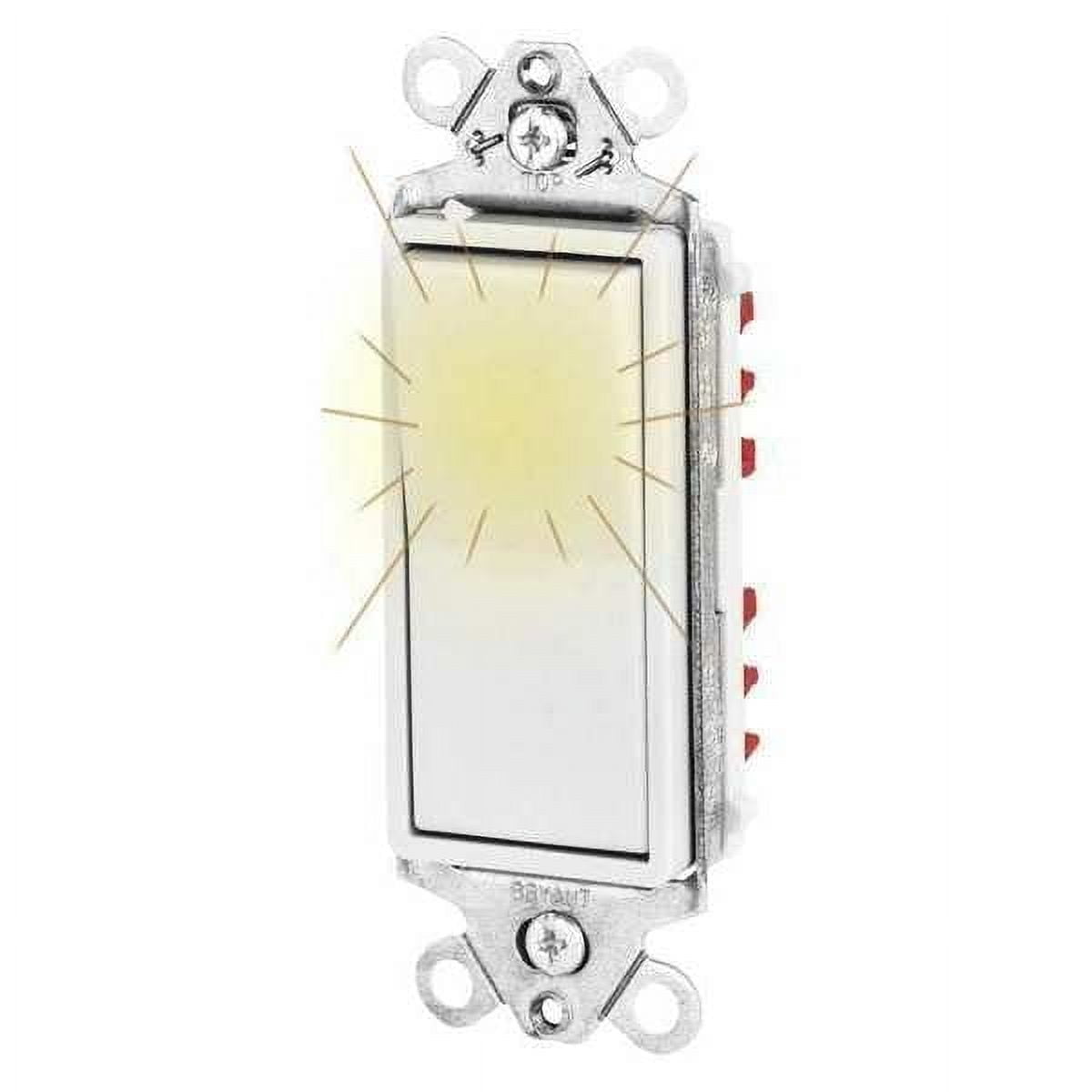 Bryant Illuminated Wall Switch,White,3-Way Type 9903GLW - Walmart.com