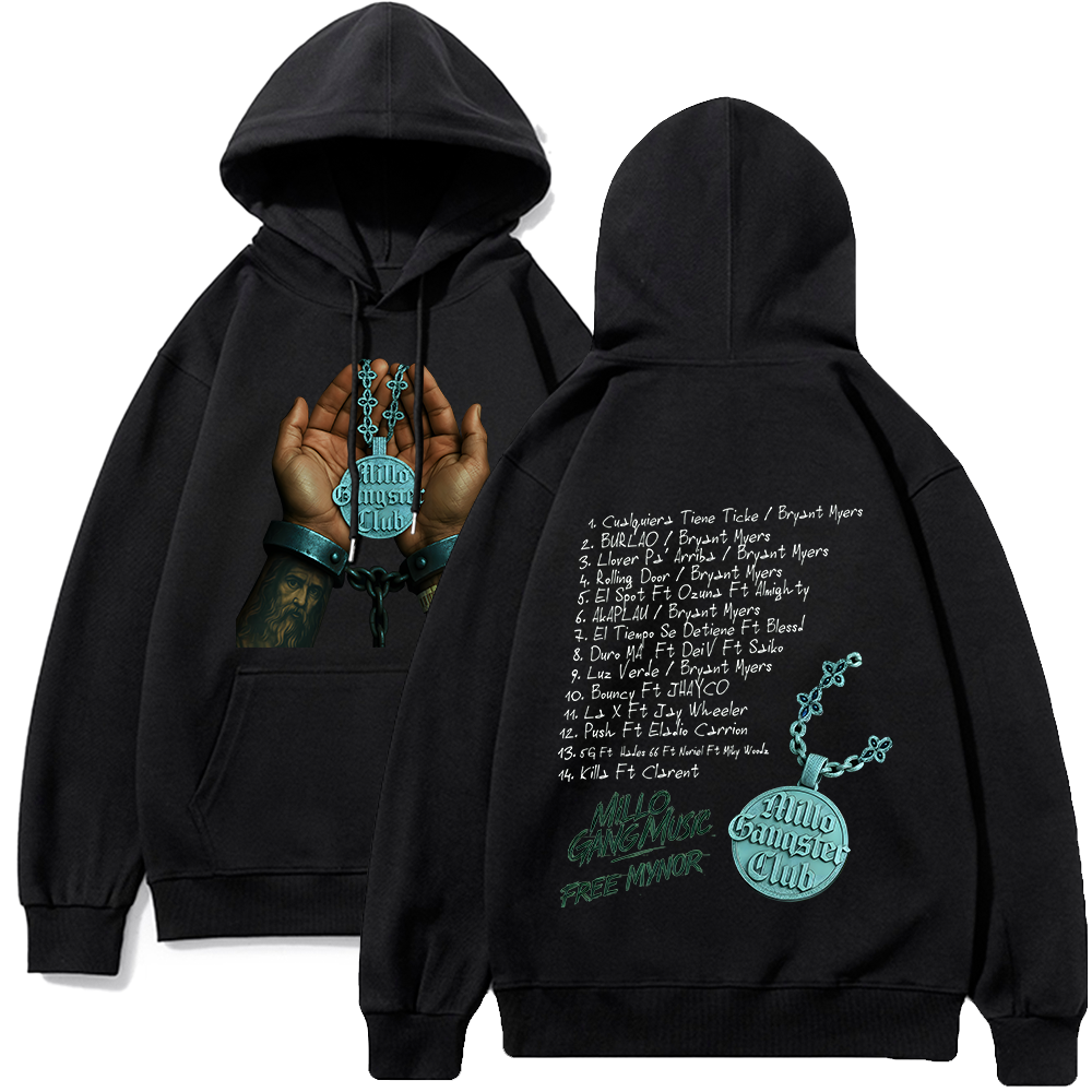Bryant Myers Millo Gangster Club 2025 Hoodie Bryant Myers Merch Unisex ...
