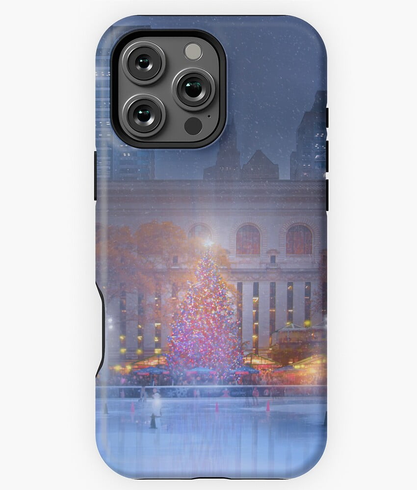 Bryant Park Ice Skating New York City Phone Case for iPhone 16 15 14 13 ...