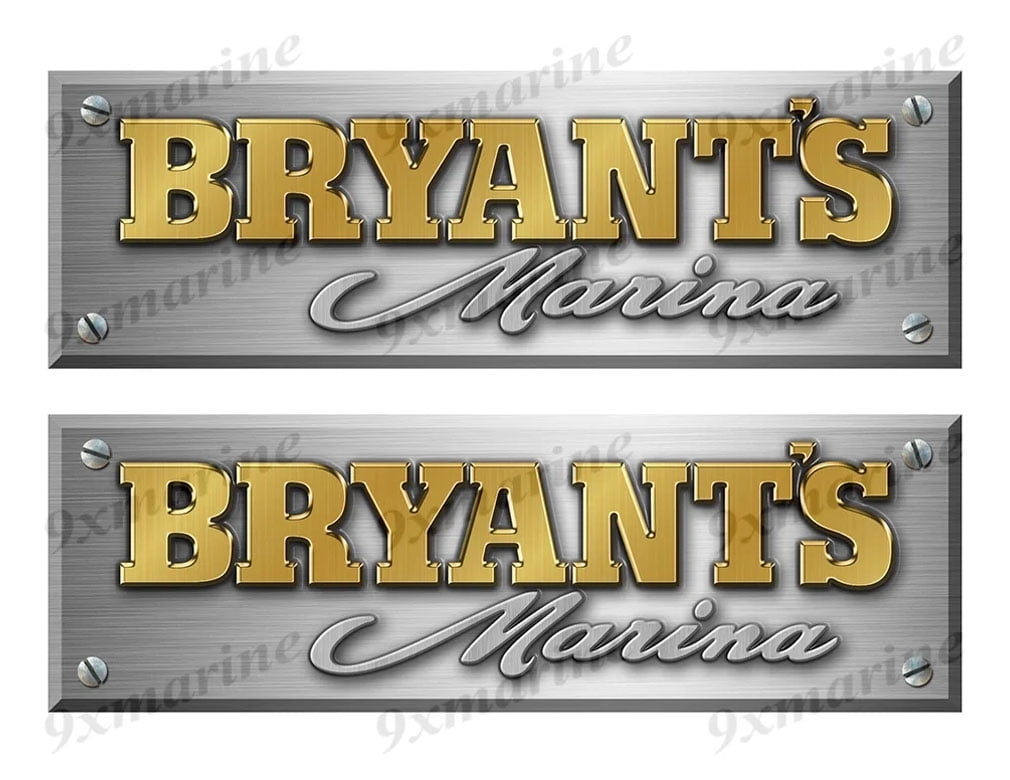 Bryant Remastered Stickers. Brushed Metal Style - 10" long - Walmart.com