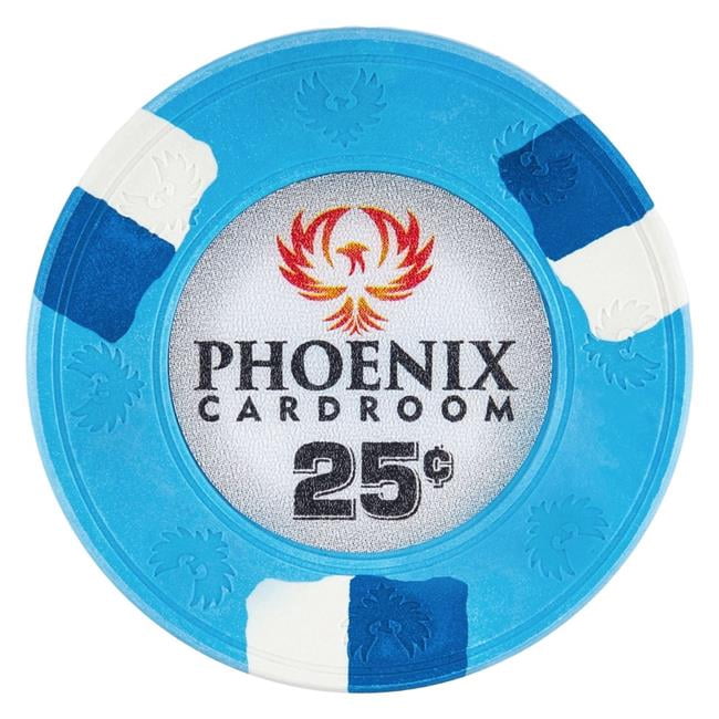 Brybelly CPPX-25c 10 g Phoenix Real Clay Poker Chips, Light Blue - 25 ...
