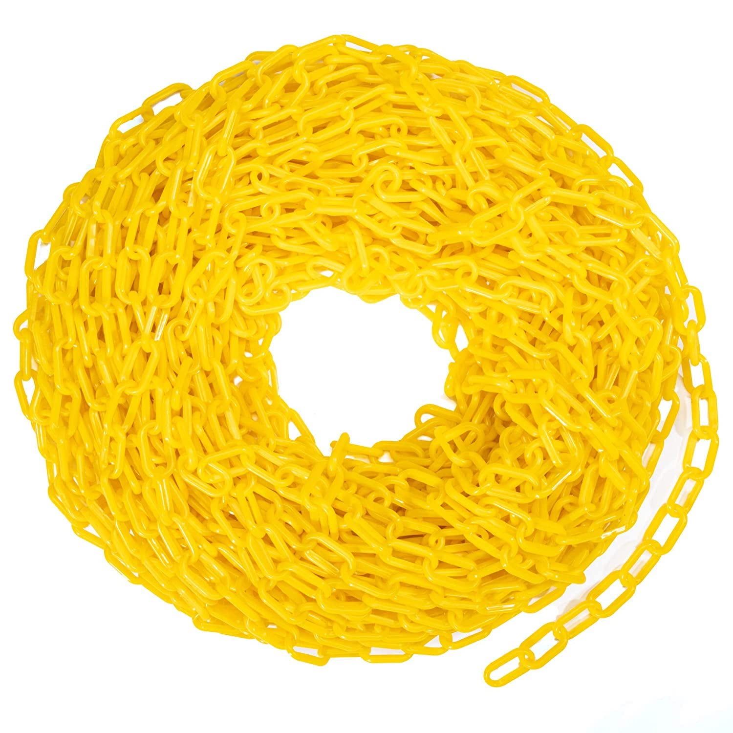Brybelly 100-foot Plastic Safety Chain Barrier - High-Visibility ...
