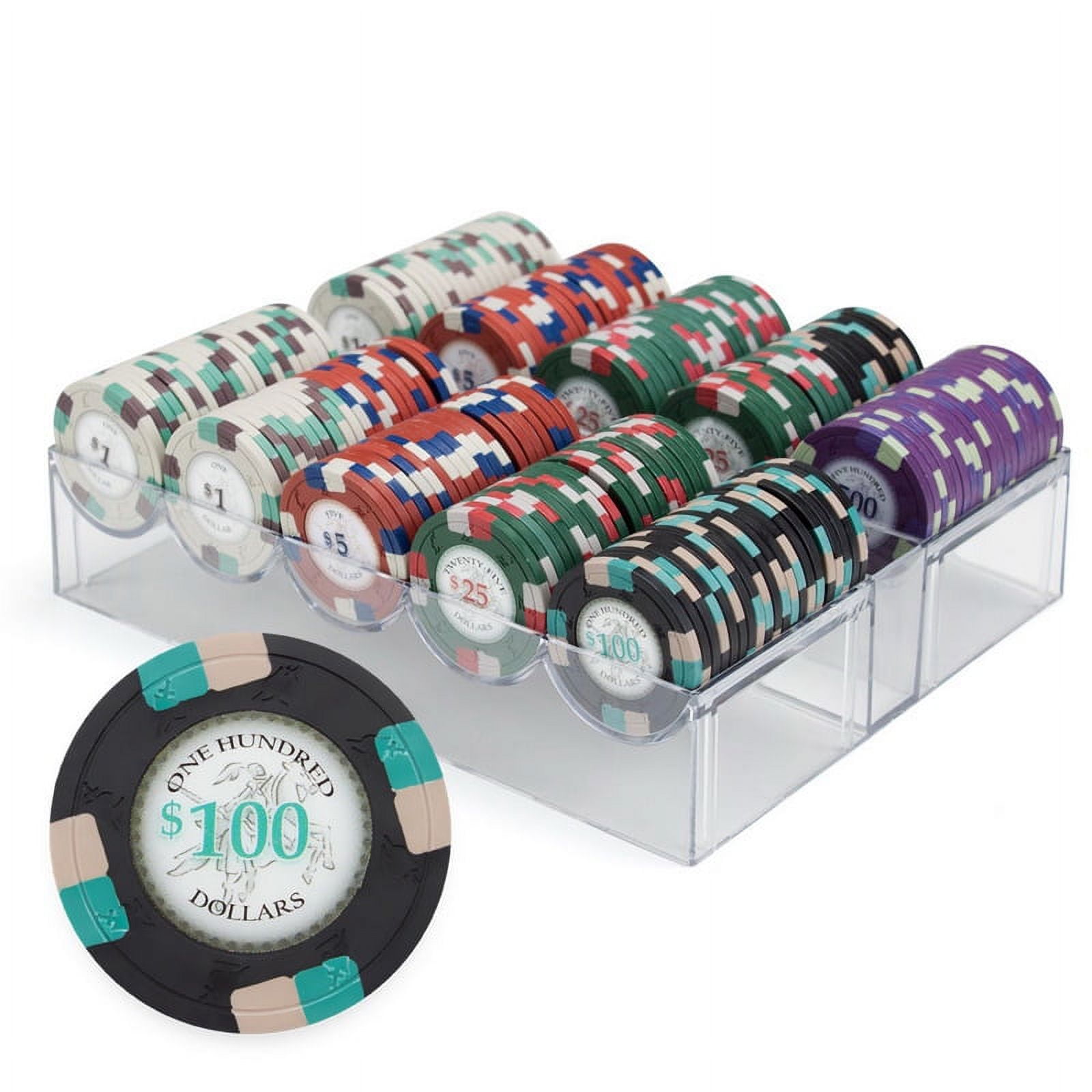Brybelly 200ct Claysmith Gaming Poker Knights Chip Set in Acrylic ...