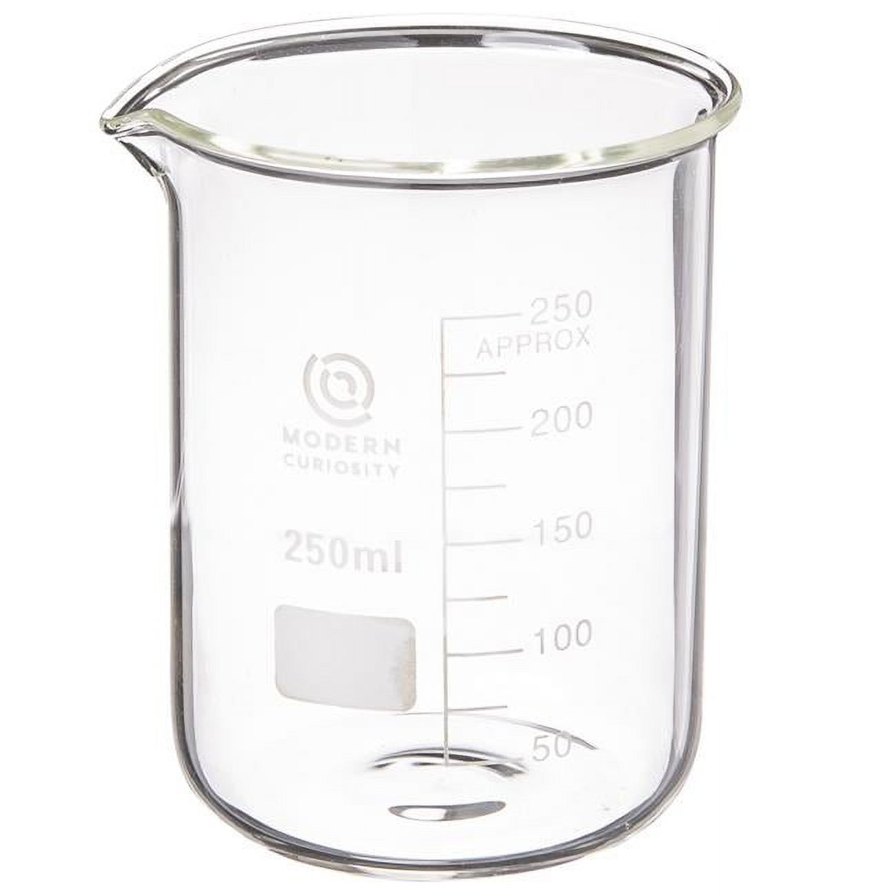 Brybelly Set of 4, 250ml Glass Beakers for Accurate Measurements ...